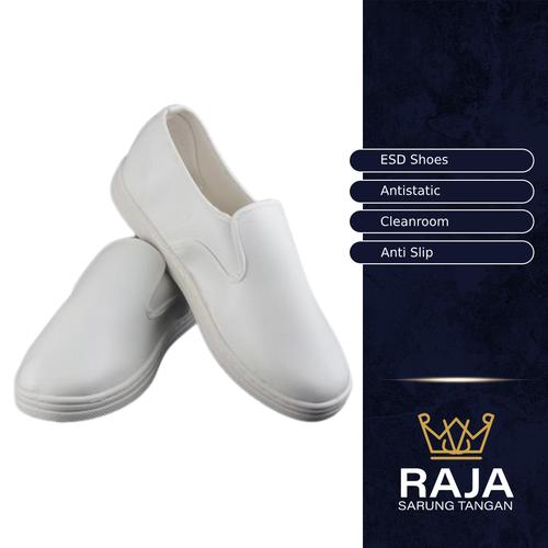 Jual Sepatu Antistatik Tertutup Putih / ESD Antistatik Shoes Meshless ...