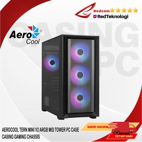 Promo AEROCOOL TERN MINI V2 ARGB MID TOWER PC CASE CASING GAMING ...