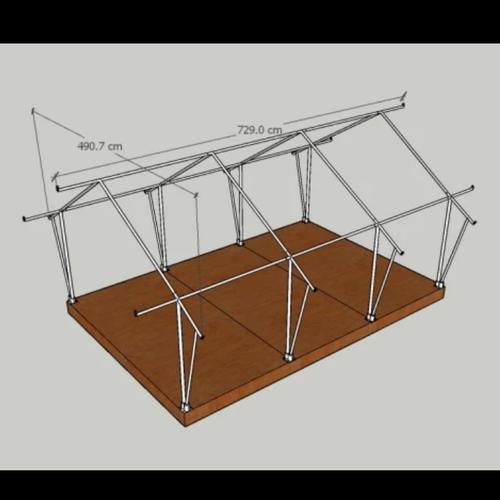 Jual Rangka tenda glamping untuk pondasi ukuran 4x6 galvanis HANYA ...