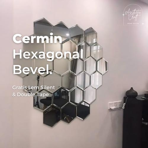 Jual Cermin Kaca Bevel Hexagonal Tebal 5mm Custom Ukuran - 200 x 60 ...