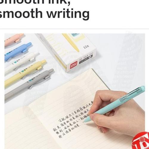 Jual LUCU! GEL PEN DELI LINFINI SOFT PASTEL COLOR BARREL 0.5 MM BLACK ...