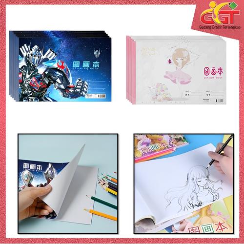 Promo GGT Buku Gambar Mewarnai Karakter Isi 20 Lembar Drawing Book Anak B5 - VARIASI COWOK - Kab ...