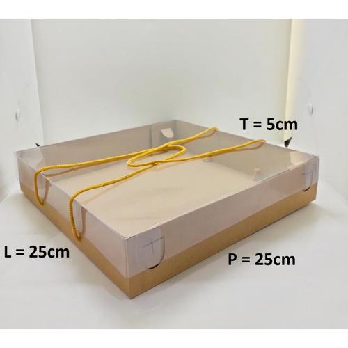 Jual E-Flute Box Kemasan Parcel Mika Tali Puding Mini, Box Cake Sekat 9 ...