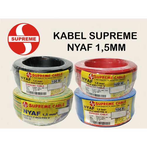 Jual SUPREME Kabel Listrik NYAF Serabut 1 x 1.5 1,5mm 100 Meter / Roll - Hitam - Jakarta Pusat ...