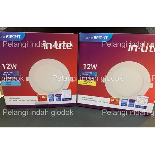 Jual Downlight LED Panel InLite INPS628R, 12 Watt, Bulat, - 4000K/Semu ...