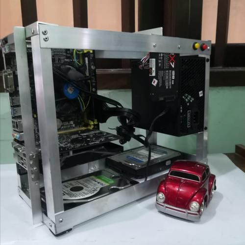 Jual Portable CPU Case mATX / ITX Casing Komputer Custom PC Aluminium ...