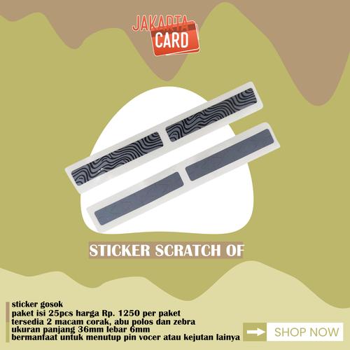 Jual scratch off sticker gosok penutup PIN voucher xerox 6 x 36mm isi ...