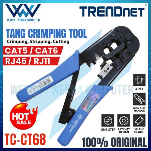 Jual TRENDnet TC-CT68 Crimping tool RJ45 RJ11 Tang Krimping CAT5 ...
