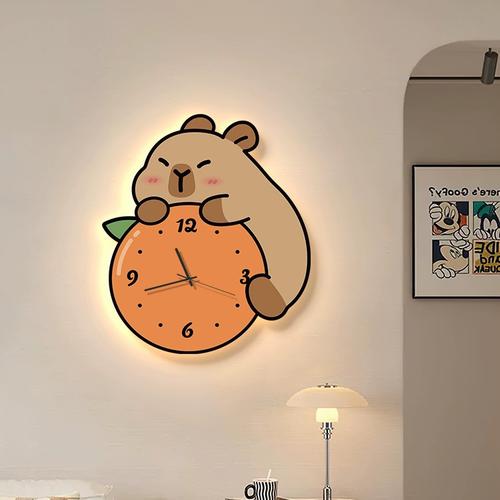Jual Capybara wall clock with led light - Orange, 40x46cm - Jakarta ...