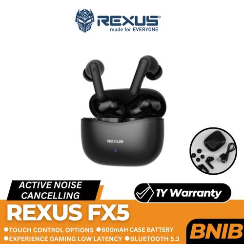 Promo Rexus FX5 Earphone Headset TWS / Tws Rexus FX 5 Earbuds Wireless ...