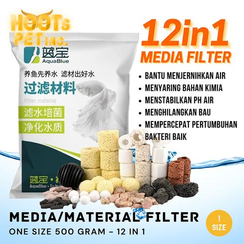 Jual 12 IN 1 MEDIA FILTER AQUARIUM BAKTERI PENJERNIH AIR AKUARIUM ...