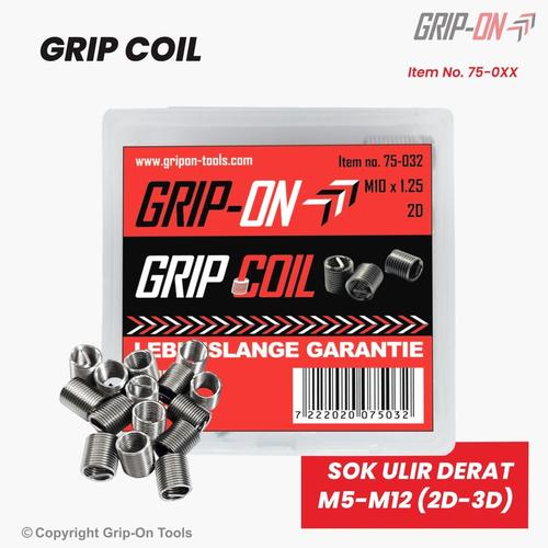 Jual Grip-On Grip Coil Recoil M5 M6 M7 M8 M10 M12 M14 2D 3D Untuk Baut ...