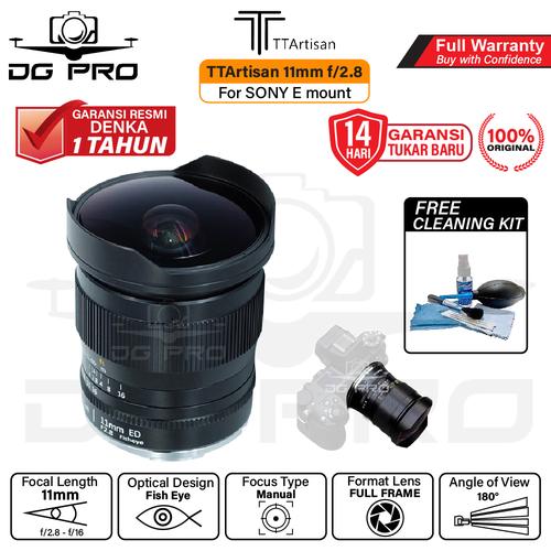 Jual TTArtisan 11mm f2.8 Lens for Full Frame Fish Eye Canon - Sony ...