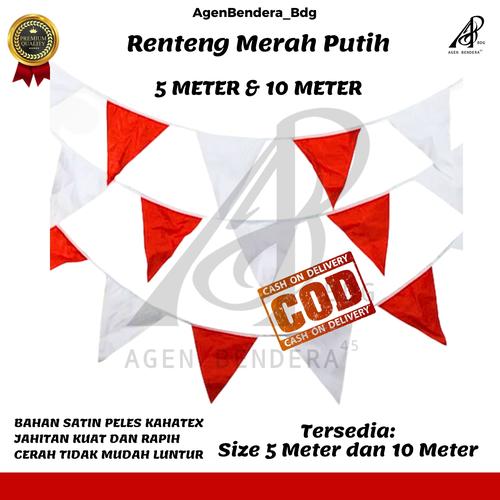 Jual Bendera Renteng Kain Merah Putih Indonesia Panjang 5 Meter & 10 ...