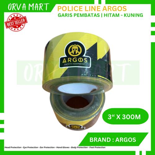 Jual Garis Polisi / Police Line Argos Line Kuning Hitam 3 Inch x 300 ...