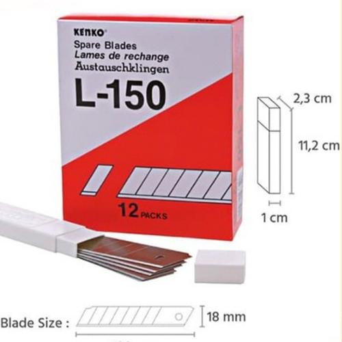 Jual isi cutter besar kenko/joyko l-150 /refill cutter l-150 kenko ...