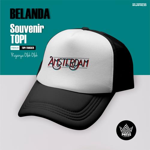Jual Souvenir Topi Jaring, Topi Trucker Oleh - Oleh Belanda, Amsterdam ...