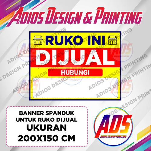 Jual Spanduk Ruko Dijual / Spanduk Banner Ruko Dijual Ukuran 200x150 cm ...