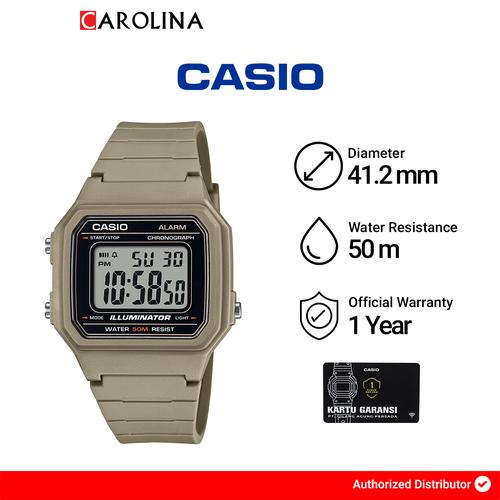 Promo Jam Tangan Pria Casio General W-217H-5A Digital Dial Light Brown ...