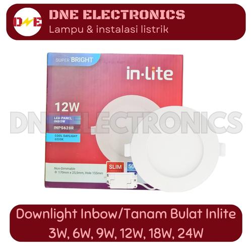 Jual LAMPU PANEL DOWNLIGHT LED BULAT INLITE INBOW/TANAM 6000K/4000K ...