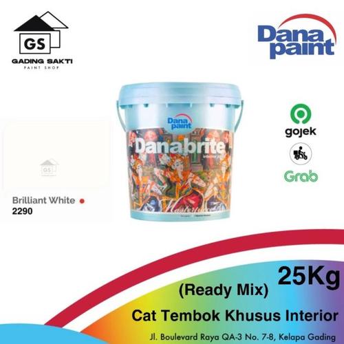 Jual ST Cat Tembok Danapaint Danabrite Brilliant White / BW Pail 25KG ...