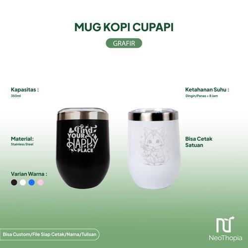 Jual Coffee Stainless Mug Cupapi Custom Gelas Kopi Laser Grafir Cetak ...