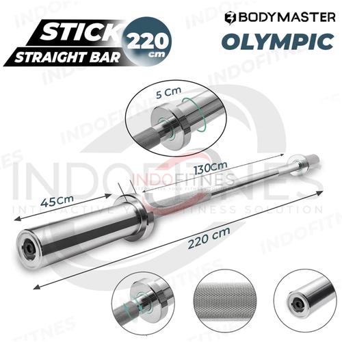 Jual Bodymaster Olympic bar 220cm diameter 5cm stick barbell gym bar ...