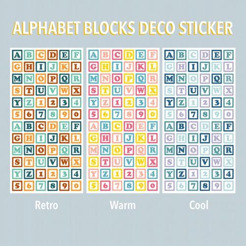 Jual Alphabet Blocks Deco Sticker Sheet / Stiker Dekorasi Alfabet Blok ...