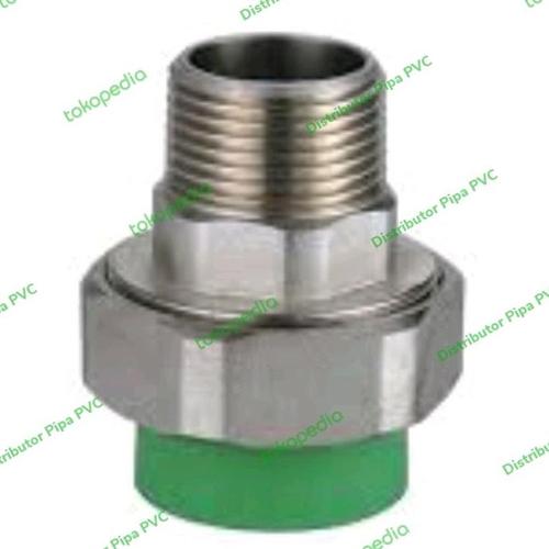 Jual ST Male Union PPR 2 inch WaterMur Drat Luar 63mm Fitting PPR Pipa ...