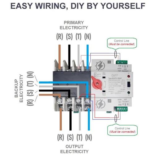 Jual ST ATS 3 Phase 100A 4P 380V Automatic Transfer Switch Solar Cell ...