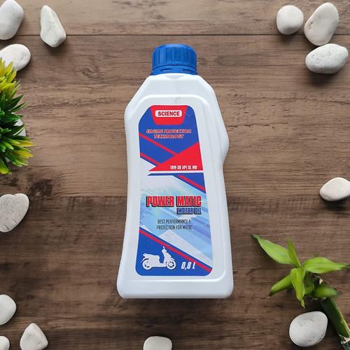 Jual OLI MESIN MOTOR MATIC SCIENCE POWER MATIC 10W-30 AP SL MB 800 ML ...