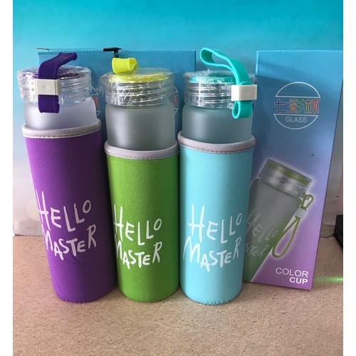 Jual BOTOL MINUM KACA HELLO MASTER FREE POUCH - Kota Surakarta - WIN ...