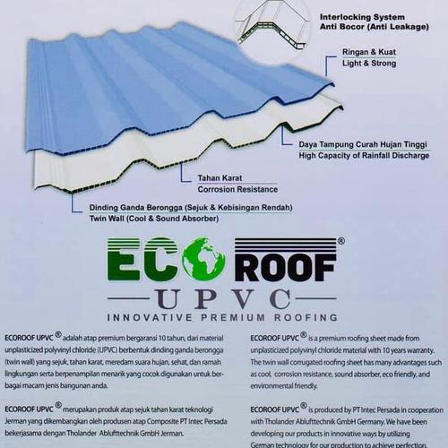 Jual US Proyek Bu Malyati Ecoroof Atap UPVC Double Layer 10mm Warna ...
