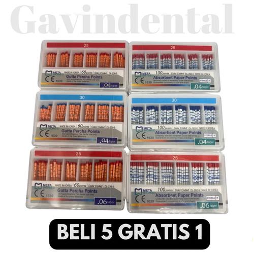 Jual Dental Gutta Percha Points By MetaBiomed 25-30 04/06 taper color ...