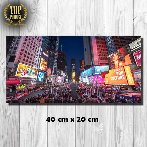 Jual Poster Times Square NYC 40x20cm Pajangan Dekor Ruangan Dinding ...