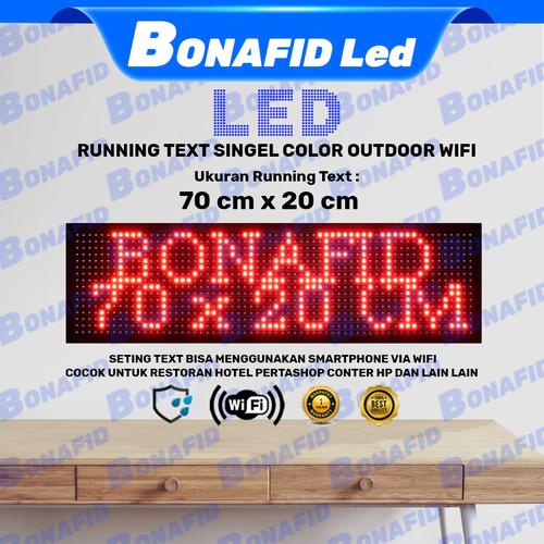 Jual Jual LED Running Text Indoor Merah 70 cm x 20 cm - Merah SMD ...