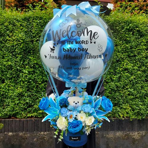 Jual Bouquet Balon/Bucket Balon/Bloom Box LARGE Full Bunga Boneka Depan ...