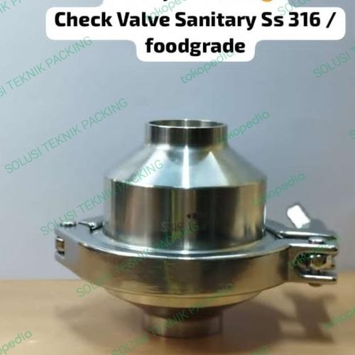 Jual CHECK VALVE SANITARY STAINLESS 316L FERRULE END UKURAN 4" INCH ...