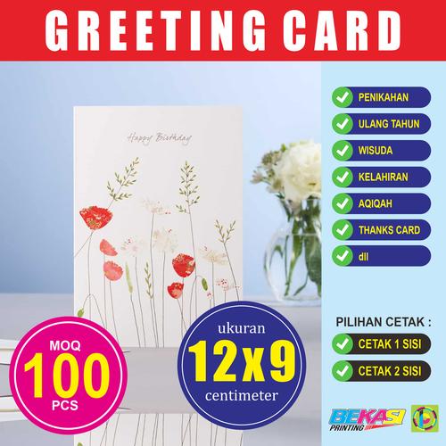 Jual Cetak Full Color Greeting Card Kartu Ucapan Terima Kasih 12x9 cm ...