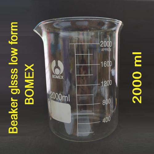 Jual BEAKER GLASS 2000 ML GELAS KIMIA GELAS PIALA BEKER GLASS LOW FORM ...