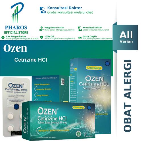 Promo Ozen - Obat Alergi Anak & Dewasa 10 Tablet / 4 Tablet / Sirup ...