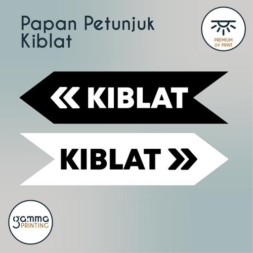 Jual Signage Akrilik Arah Kiblat UV Print / Tanda Acrylic Penunjuk Arah ...