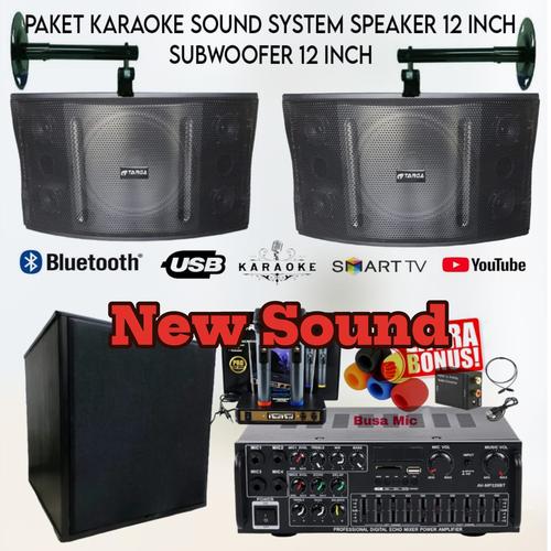 Jual Paket Sound System Karaoke Speaker Targa 12 Inch + Subwoofer 12 ...