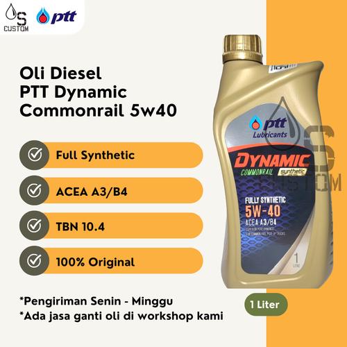 Jual Oli Diesel PTT Dynamic Commonrail 5w40 1L Full Synthetic ACEA A3/B4 - Kota Bekasi - OS ...