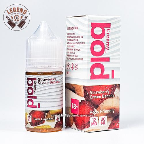 Jual SALT NIC LIQUID BOLD Strawberry Cream Banana 30ML 12MG AUTHENTIC ...