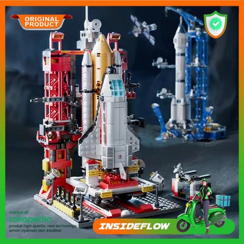 Jual Mainan Anak Edukasi Rakit Pesawat Luar Angkasa Space Rocket Block ...