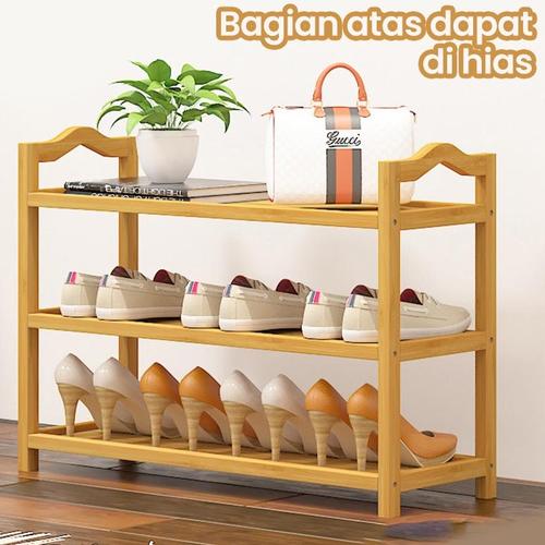 Jual Rak Sepatu Susun Kayu/Rak Sandal/Rak Sepatu Minimalis/Rak Sepatu ...