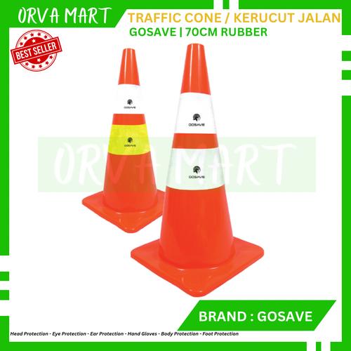 Jual Safety Traffic Cone 70 Cm / Kerucut Lalu Lintas Gosave - Putih ...