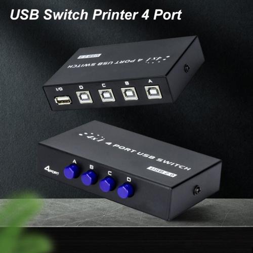 Jual Manual Switch USB Printer 2 Port 4 Port Sharing Switcher USB 2.0 ...