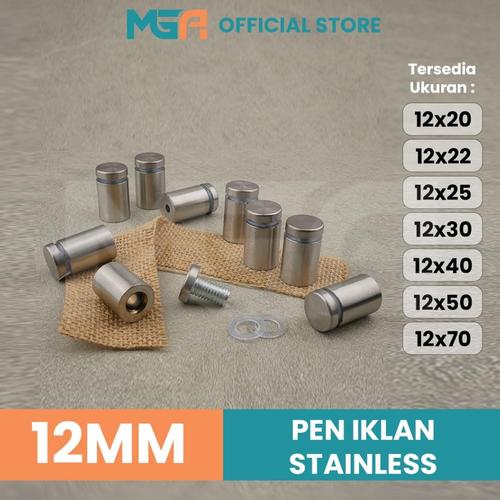 Jual PEN IKLAN STAINLESS 12MM / BAUT AKRILIK / BAUT KACA / SIGN BOARD ...